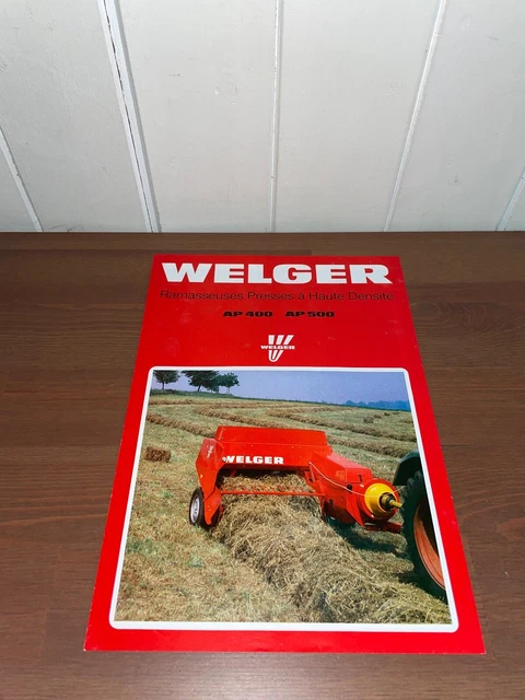 BROCHURE PROSPEKT PROSPECTUS PRESSE WELGER AP400 tracteur-massey Ferguson-ih EUR 6,99 - PicClick FR