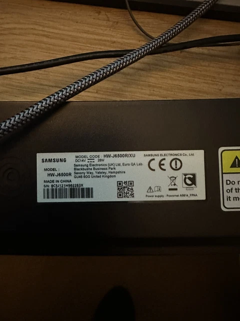 SAMSUNG HW-J6500R/XU CURVED Bluetooth Wi-Fi Sound Bar & Subwoofer With ...