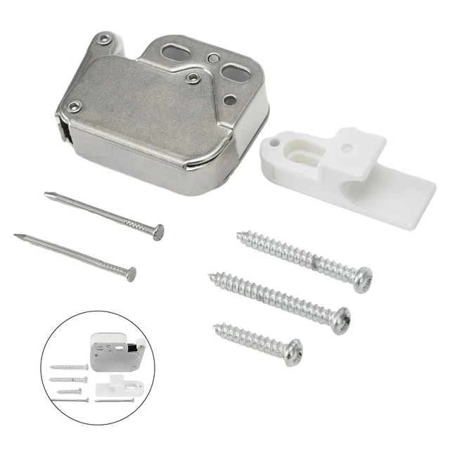 MINI PUSH CATCH with Spring Release for Cupboards and For Cabinets Snap ...