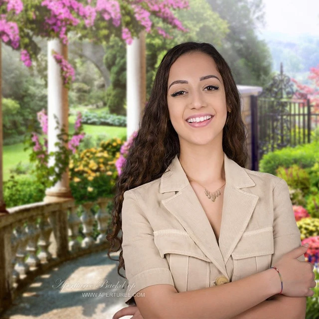 FLORAL GARDEN GREEN Plants Iron Gate Spring Backdrop $36.09 - PicClick AU