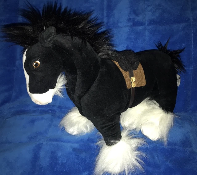 DISNEY STORE BRAVE MERIDA 15” ANGUS Black Clydesdale Horse Stuffed ...