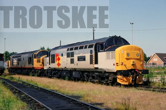 35MM SLIDE BR British Rail Diesel Loco Class 37 37154 Wisbech 1992 Orig ...