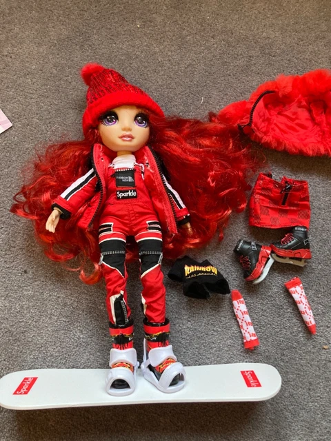 RAINBOW HIGH FASHION Doll Winter Break Ruby Anderson With Snowboard & 2 ...