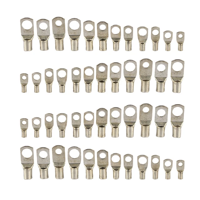 METAL CABLE LUGS Solder Sleeves Electrical Lugs Types Bare Copper Tube ...