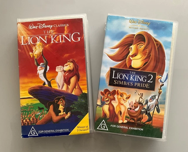 THE LION KING and The Lion King 2 Simba's Pride VHS x2 Video Tape ...