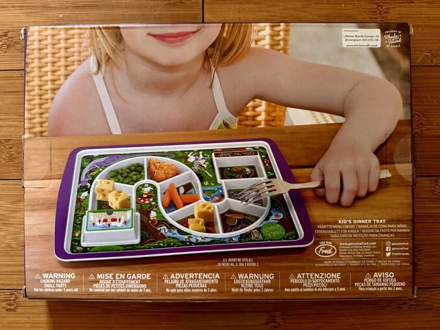 DINNER WINNER TRAY Kids Plate set Lunch Dinner toddler Board Yellow ...