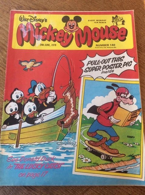 WALT DISNEYS MICKEY Mouse 24 June 1978 Disney Comic Disneyana + Goofy ...