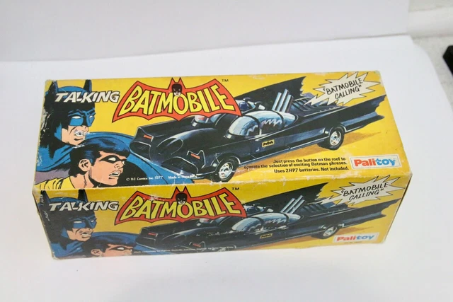 VINTAGE 1977 PALITOY TOMY TOY BATMAN TALKING BATMOBILE CAR Works in ...
