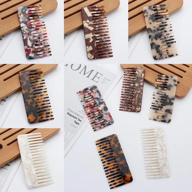 HAIR DETANGLING COMB Acetate Hair Combs Wide Tooth Hair Comb ...