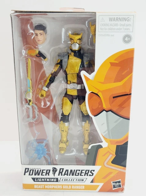 POWER RANGERS BEAST Morphers Gold Ranger Action Figure Lightning ...