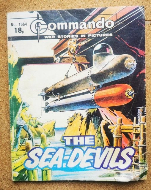 COMMANDO WAR COMIC No 1664 SEA DEVILS (Liverpool Lawrenson Speedway ...
