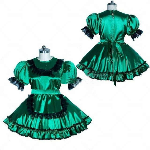 Sissy Maid Satin Lockable Dress Cosplay Costume Tailor Made Eur 32 57