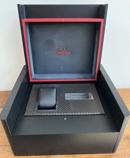 GENUINE OMEGA SPEEDMASTER SkyWalker X-33 Titanium Watch Box Black ...