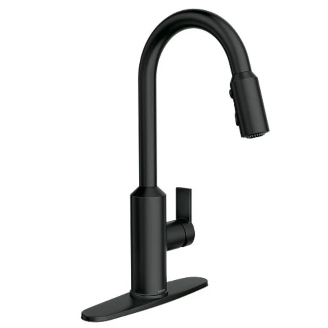 MOEN MEENA KITCHEN Faucet One-Handle High Arc Pulldown Matte Black ...