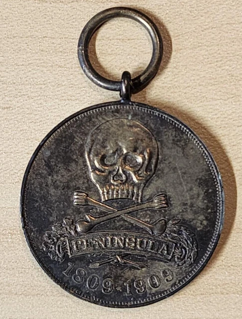 WW1 WWI IMPERIAL German Freikorps Peninsula Skull medal award silver ...