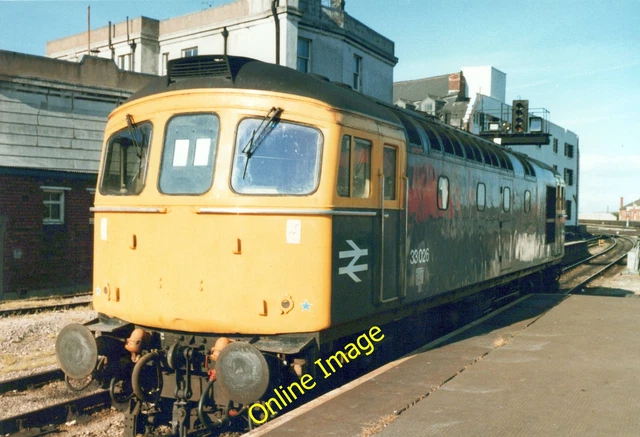 RAILWAY PHOTO 6X4 Class 33 33026 Light Engine Cardiff Central c1985 £2. ...