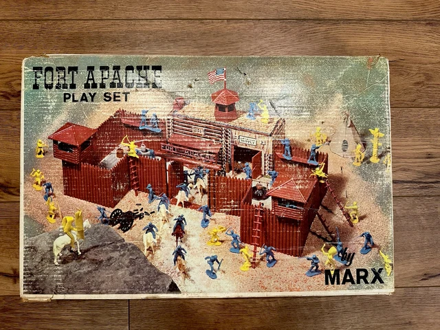 RARE VINTAGE MARX Fort Apache Playset #3683 With Original Box And ...
