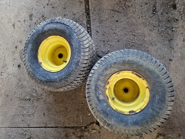 JOHN DEERE LX277 ride on lawn mower tractor rear back wheels tyres 20 ...