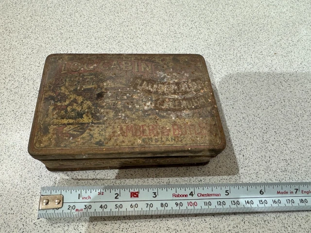 EMPTY VINTAGE LAMBERT & Butler Log Cabin TOBACCO Tin £5.92 - PicClick UK