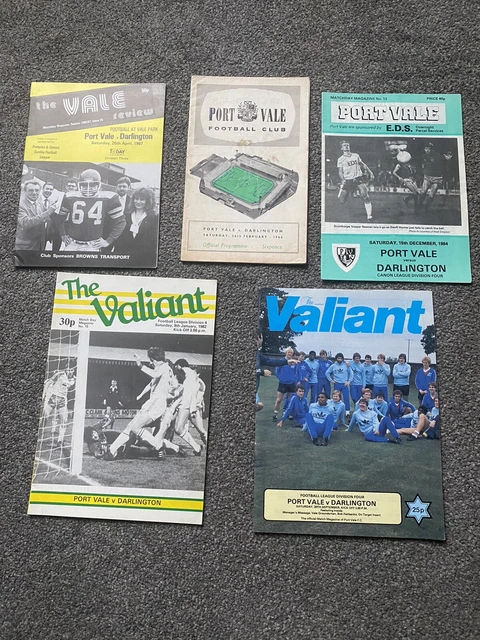 5 X DIFFERENT Port Vale v Darlington Programmes £5.00 - PicClick UK