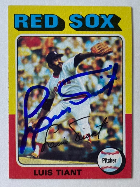 LUIS TIANT SIGNED Topps #430 1978 Card Boston Red Sox Auto MLB RAD EUR ...