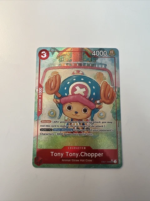 ONE PIECE TCG Tony Tony Chopper Alt Art Holo Super Rare SR Memorial ...