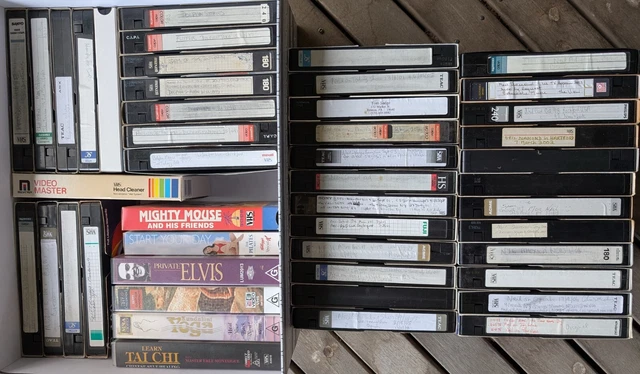 BULK LOT VHS tapes including 6 pre-recorded, 46 in total $15.00 ...