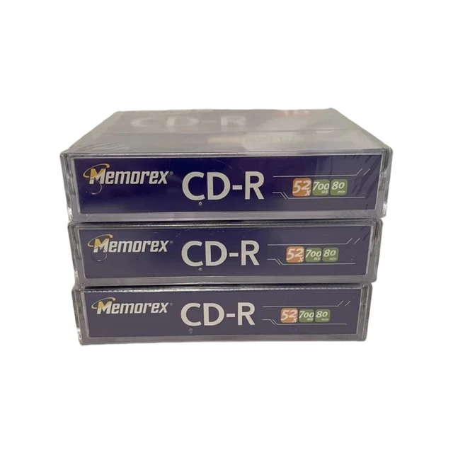 MEMOREX CD-R RECORDABLE 52X 700 MB 80 Min 10 CDs Per Pack Lot Of 3 $11. ...