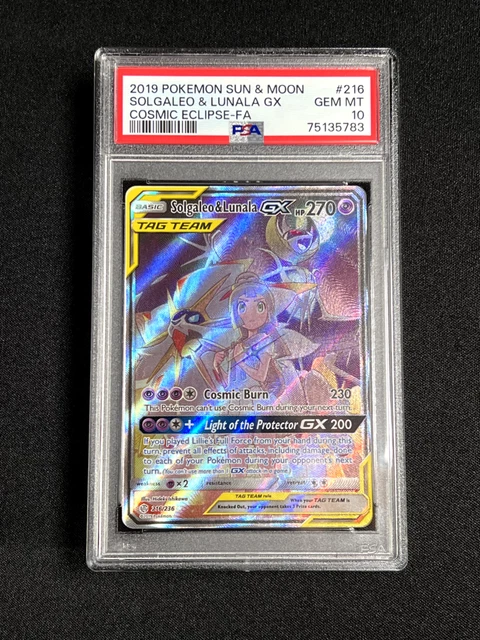POKÉMON SOLGALEO & Lunala GX | PSA 10 Eclipse Cosmique 216/236 Pokémon EUR 776,15 - PicClick FR