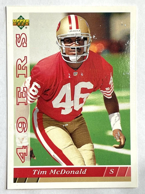 CARTE DE FOOTBALL TIM MCDONALD San Francisco 49ers, Cardinals 1993 pont ...