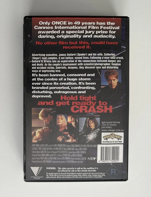 CRASH [VHS] ROADSHOW Big Box Ex-Rental Video Tape David Cronenberg 1996 VGC £18.84 - PicClick UK