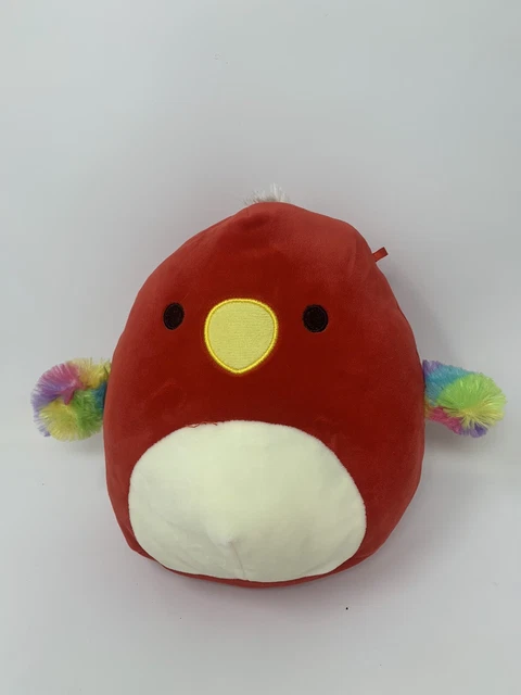 SQUISHMALLOW PACO THE Red Parrot 8 inch KellyToy Plush Rainbow Wings £5 ...
