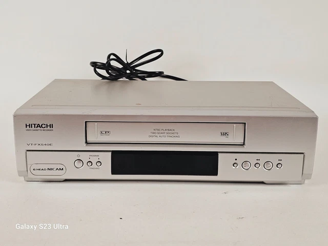 HITACHI VCR VHS VIDEO CASSETTE RECORDER Vintage VT-FX770E Grey FOR ...