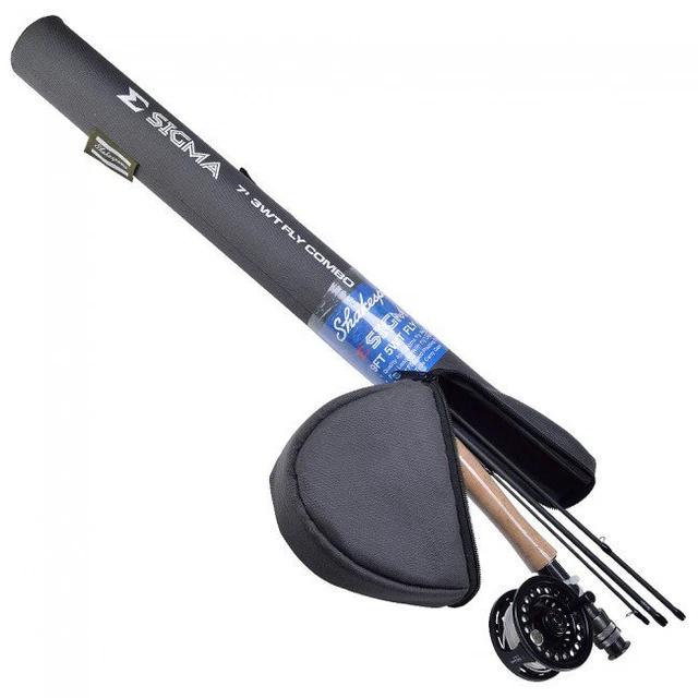 SHAKESPEARE SIGMA FLY Fishing COMBO Rod,Reel,Line,Backing + Case - All ...