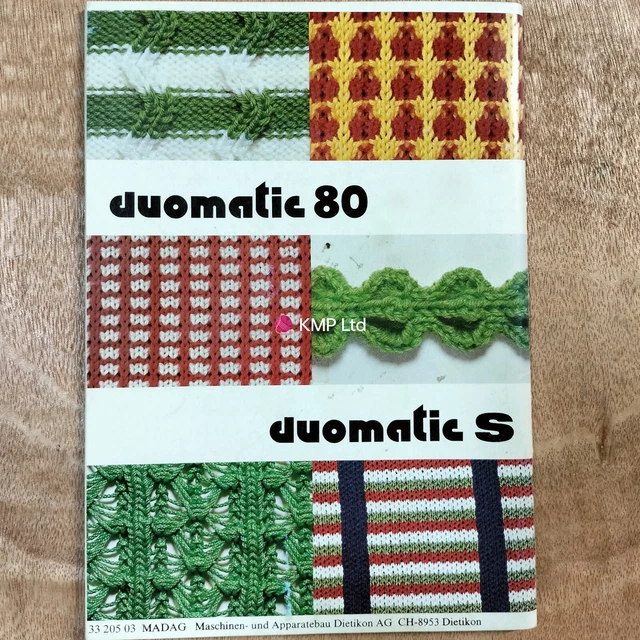 PASSAP KNITTING MACHINES Stitch Pattern Book for Duomatic 80, S, EB £9. ...