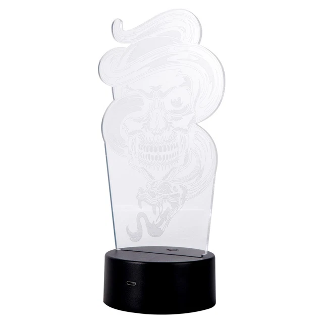 LED ACRYLIC NIGHT Light for Home Without Battery (Black Base, Colorful ...