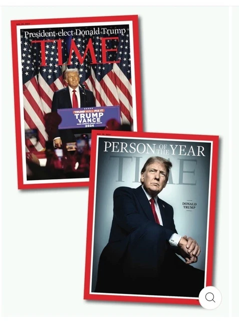 TIME MAGAZINE PERSON of the Year 2024 Donald Trump + President Elect 2 ...
