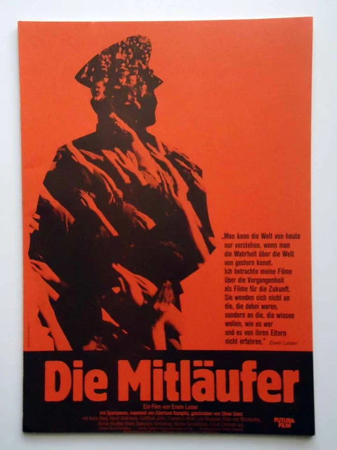 DIE MITLÄUFER - Karin Baal - Gottfried John - Lisi Mangold - Presseheft ...