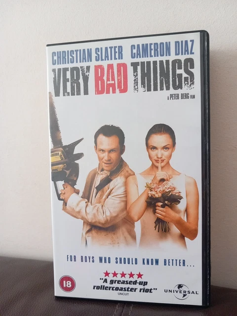 VERY BAD THINGS, (VHS 1998) Christian Slater, Cameron Diaz Video Tape ...