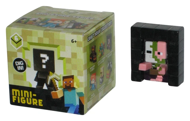 FIGURA DE ACCIÓN Mattel Minecraft End Stone Series 6 2014 Pigman Portal ...