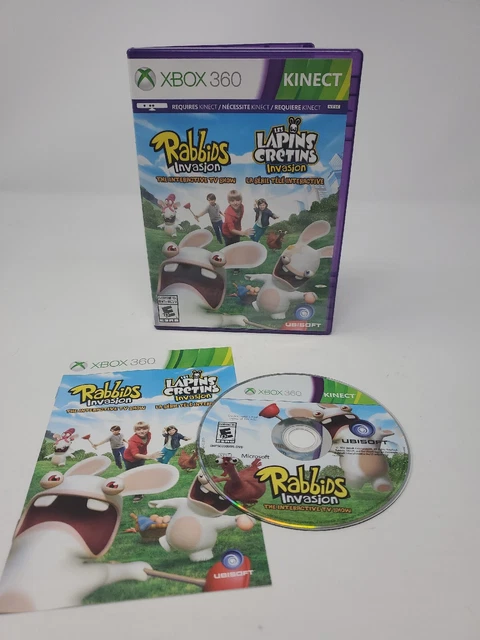 RABBIDS INVASION THE Interactive TV Show Microsoft Xbox 360 CIB ...