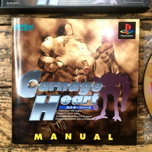 CARNAGE HEART COMPLET Boîte Cassée Notice Sony Ps1 Ntsc Japanese Cib ...