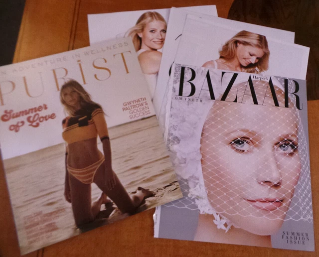 PURIST MAGAZINE GWYNETH Paltrow June 2021 & Harpers Bazaar article ...