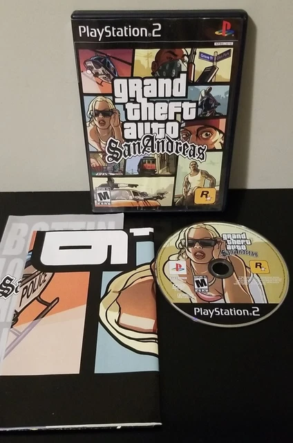 GRAND THEFT AUTO San Andreas PlayStation 2 PS2 Console Game Complete w ...