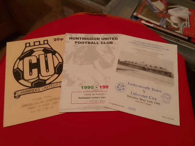 LEICESTER CITY X 3 Away Friendly Programmes All Listed £3.84 - PicClick UK