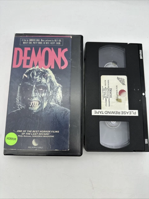 DEMONS VHS NEW World Video 1985 RARE Horror Classic - TESTED & WORKS ...