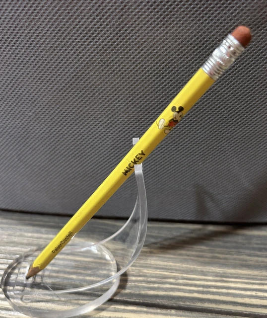 VINTAGE YELLOW MICKEY Mouse Walt Disney Works Sharpened Pencil N $12.59 ...
