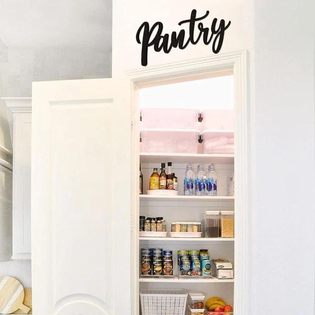 BLACK PANTRY SIGN Iron Pantry Wall Hanging Metal Wall Decoration Home ...