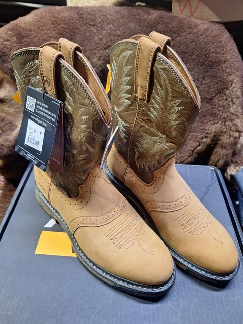 MEN'S ARIAT WORK Workhog H2O Waterproof Boot Aged Bark 10001188 sz 10 D ...