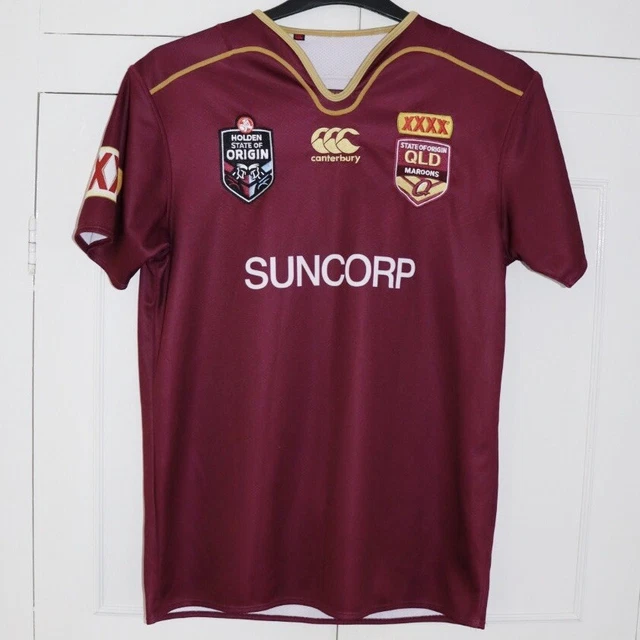 QLD MAROONS STATE of Origin 2017 Home Rugby Jersey Mens Size Medium Pre ...